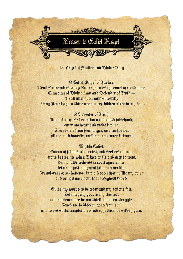 Prayer to Caliel Angel of Justice
