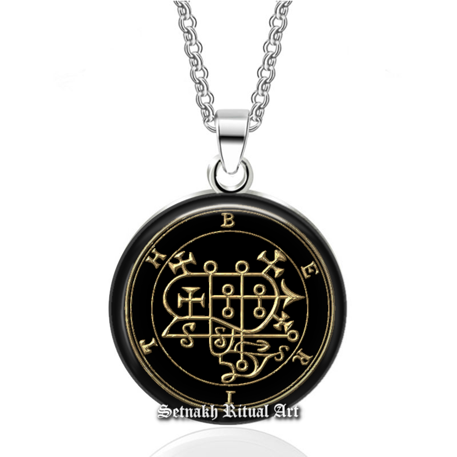 28 BERITH demon seal pendant, Goetia sigil necklace, Lemegeton, Lesser