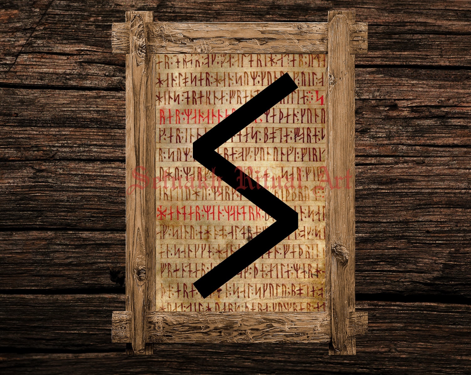 Sowilo Rune Print – Elder Futhark – Sun & Vitality Symbol, Viking Rune