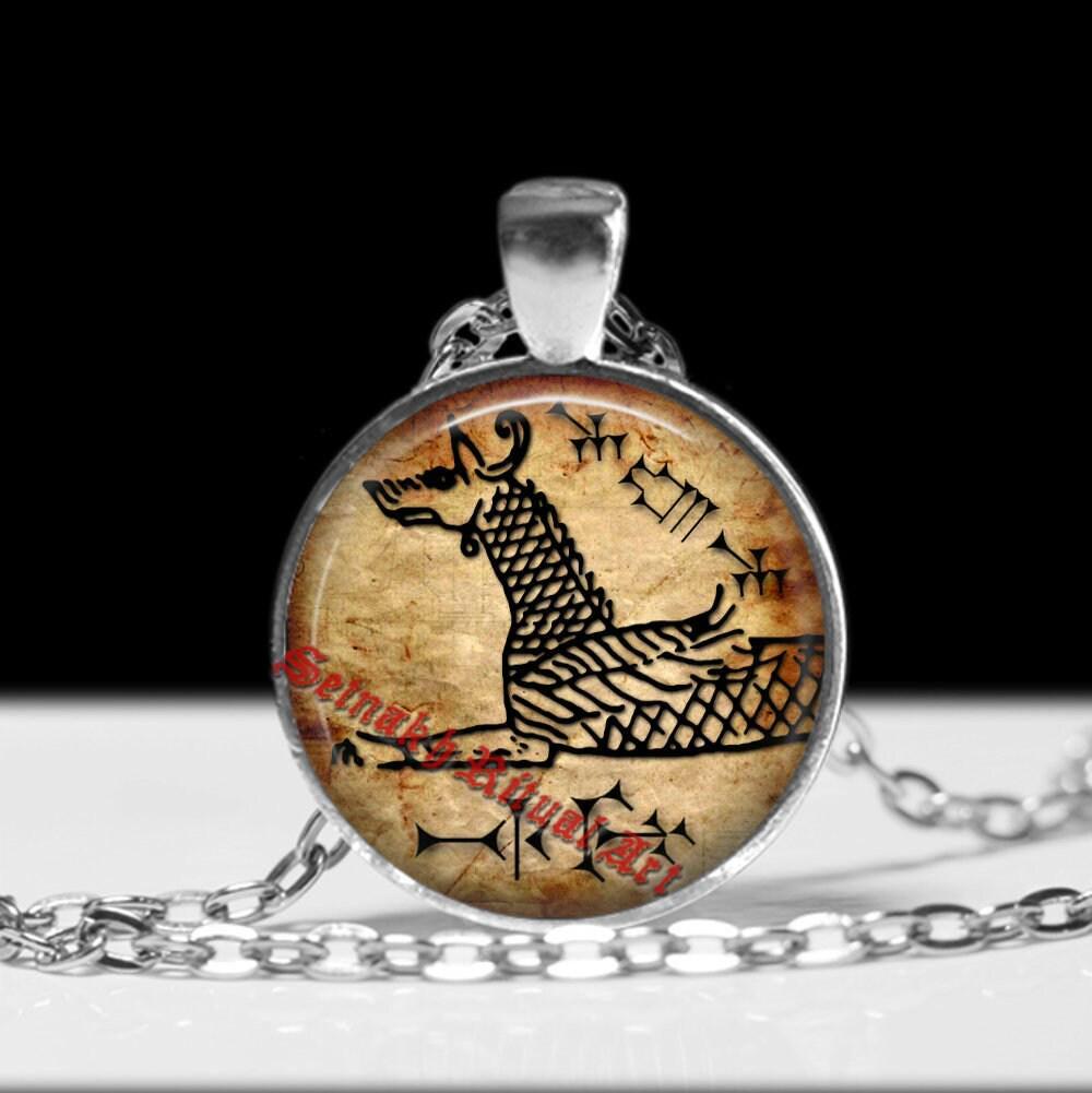 Cuneiform Tiamat symbol talisman, sumer dingir, creator goddess symbol