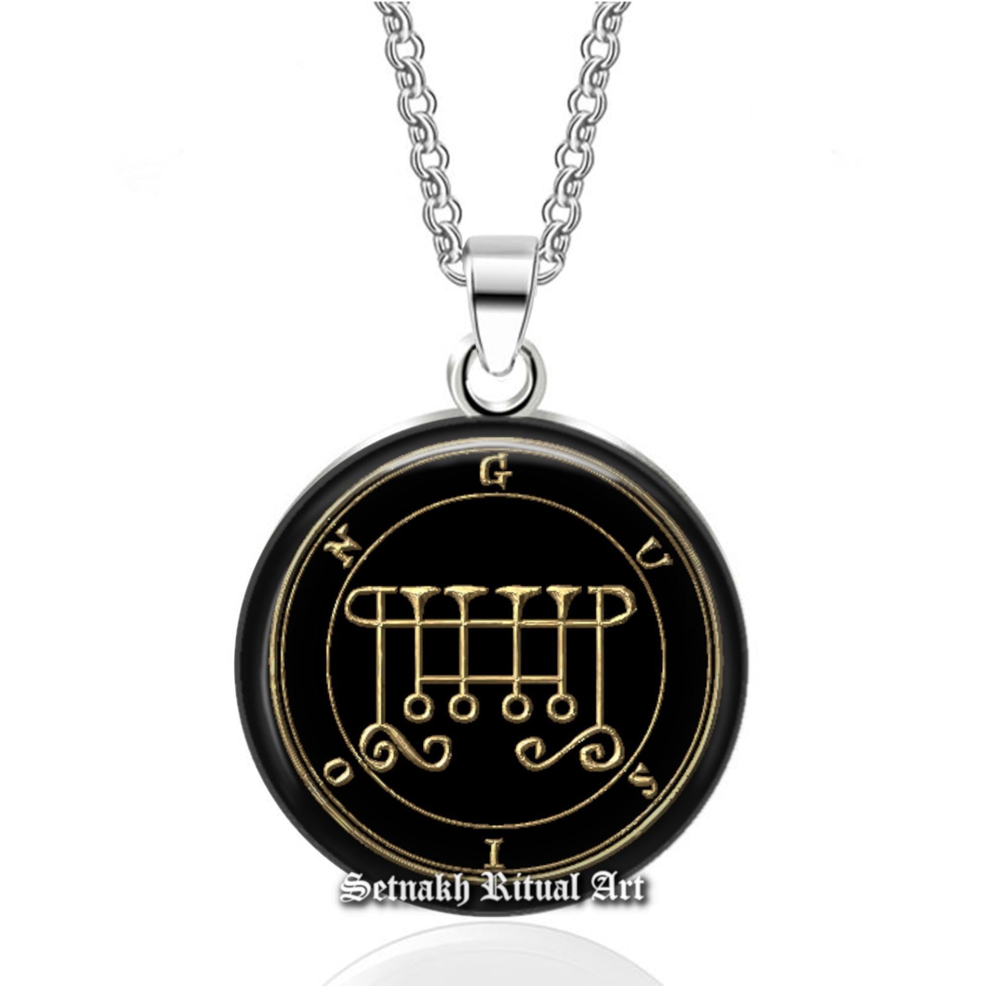 11 GUSION demon seal pendant, Goetia sigil necklace, Lemegeton jewelry