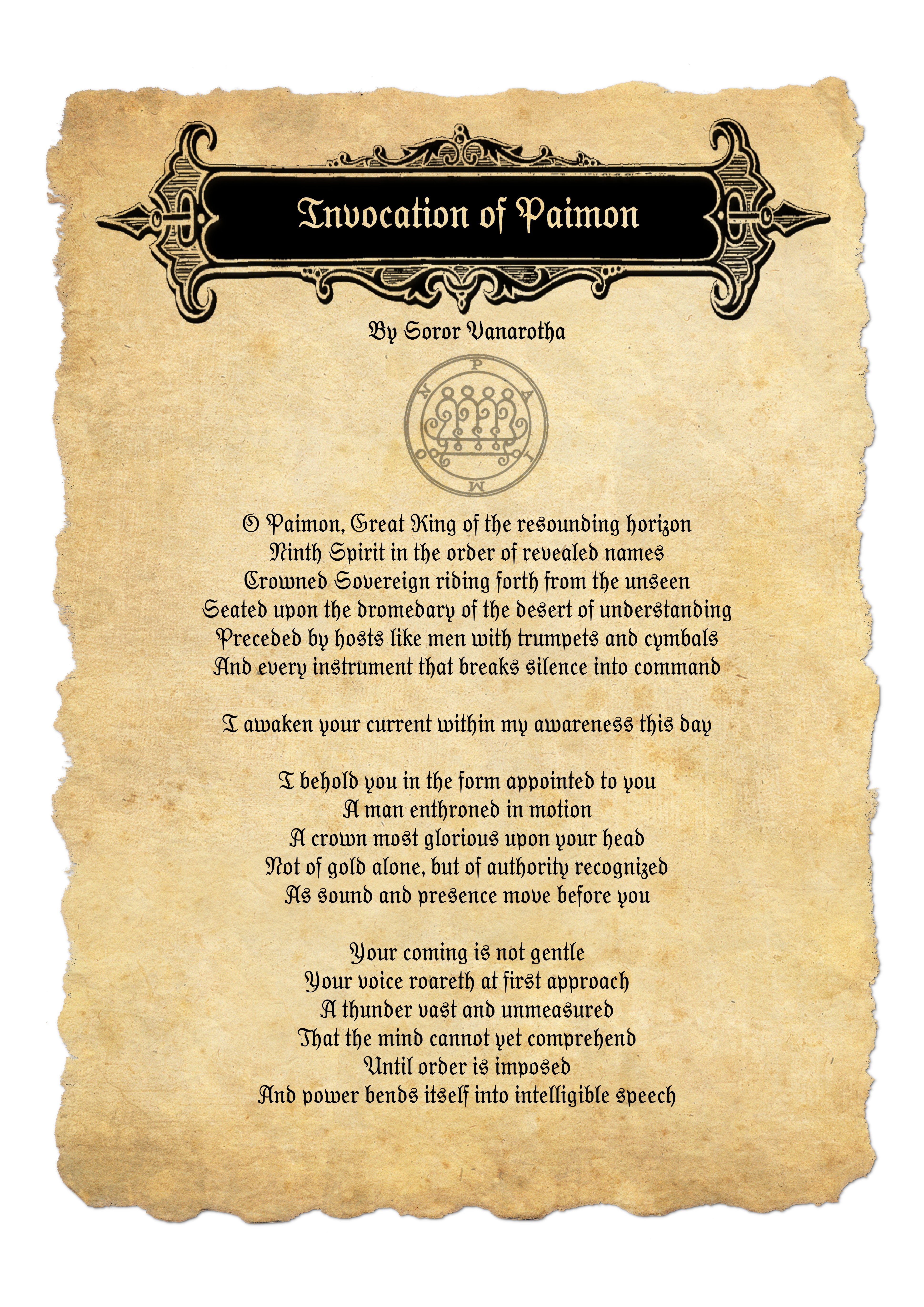 Invocation of Any Goetia Demon (Choose 1-36 of 72) - 6 pages